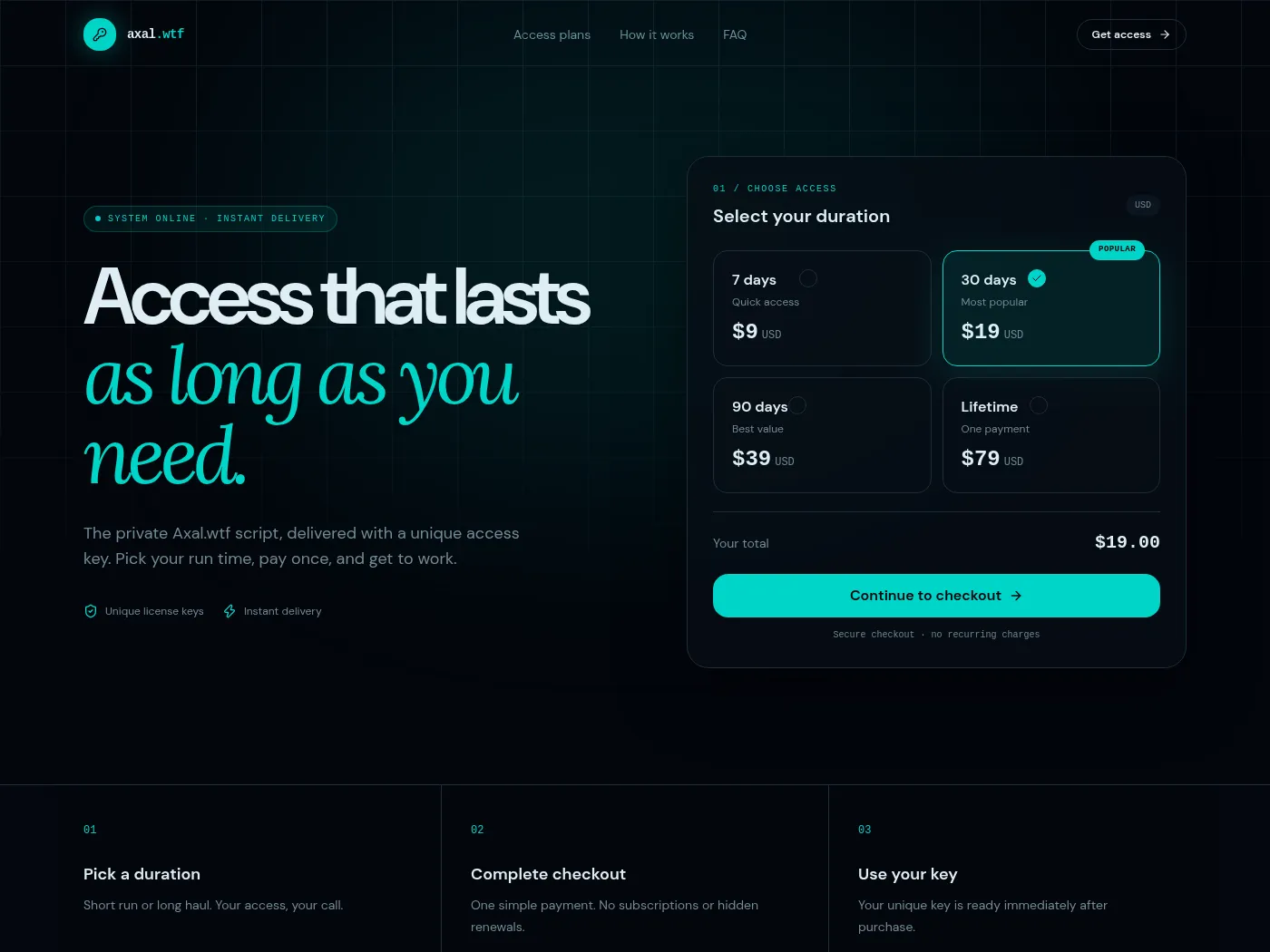 Axal Key Seller