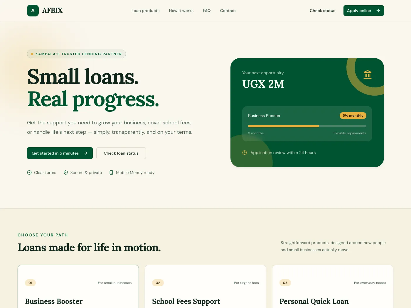 AFBIX Loan Portal