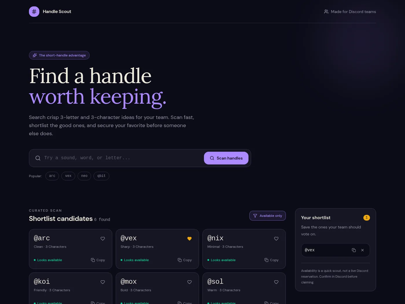 Discord Handle Finder