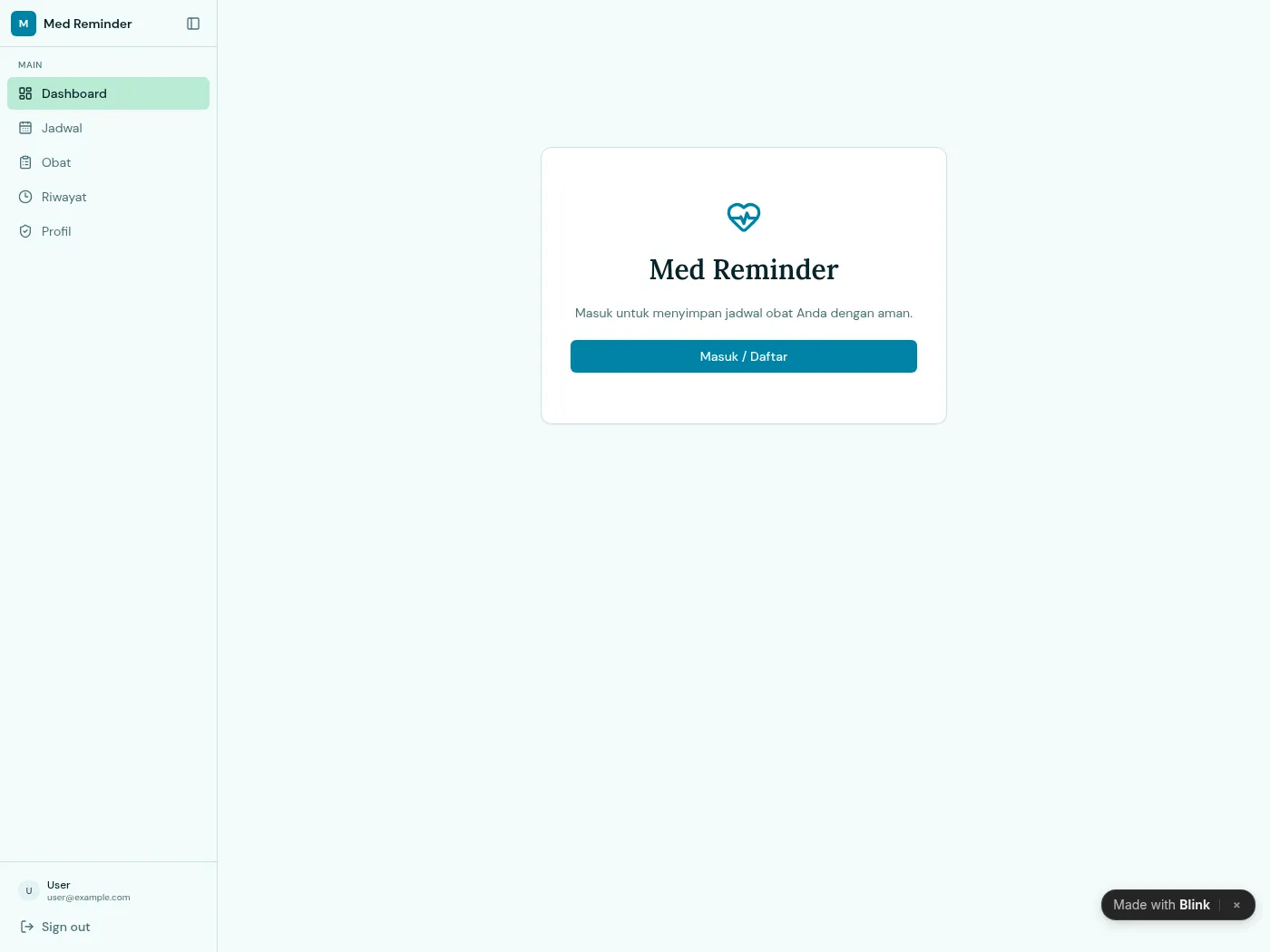 Med Reminder Web App