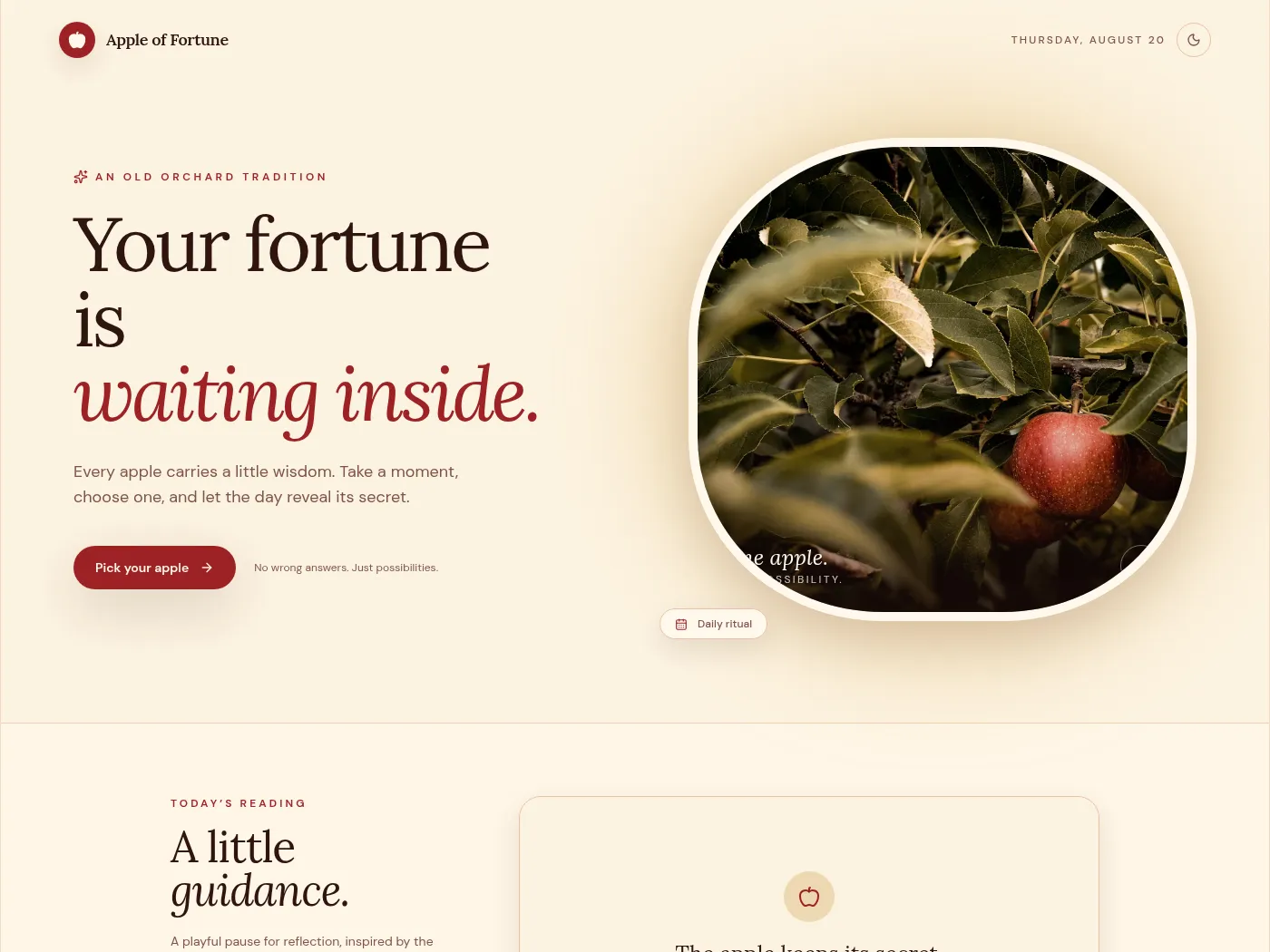 Apple Fortune Teller