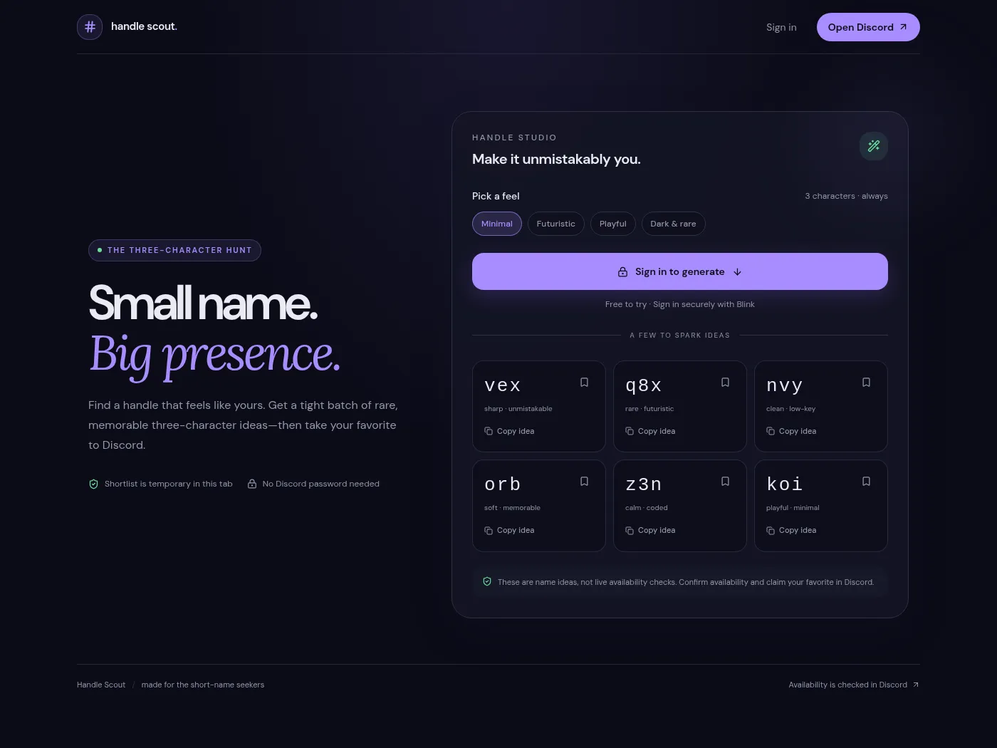 Rare Discord Handle Finder