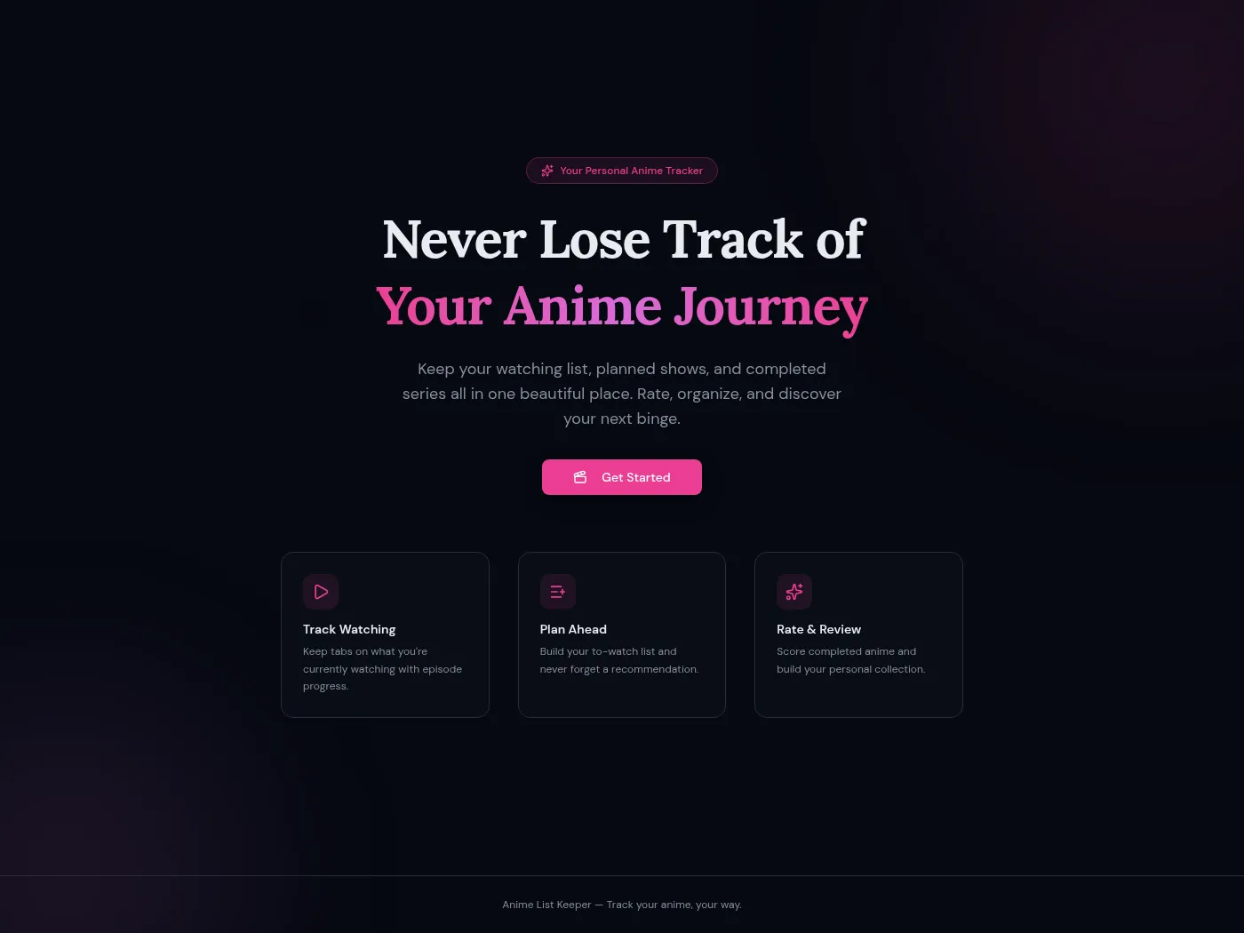 Anime List Keeper