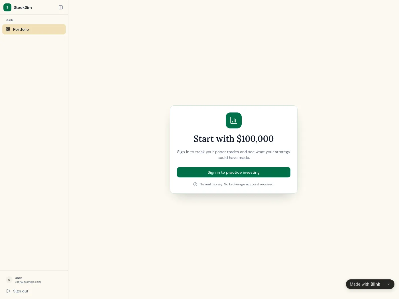 StockSim Tracker