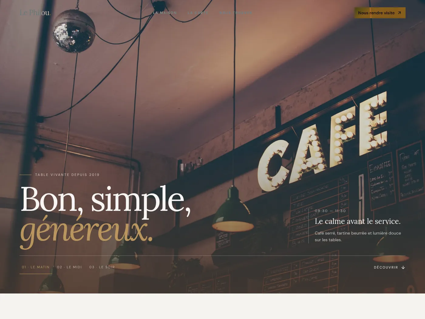 Le Philou Restaurant Site