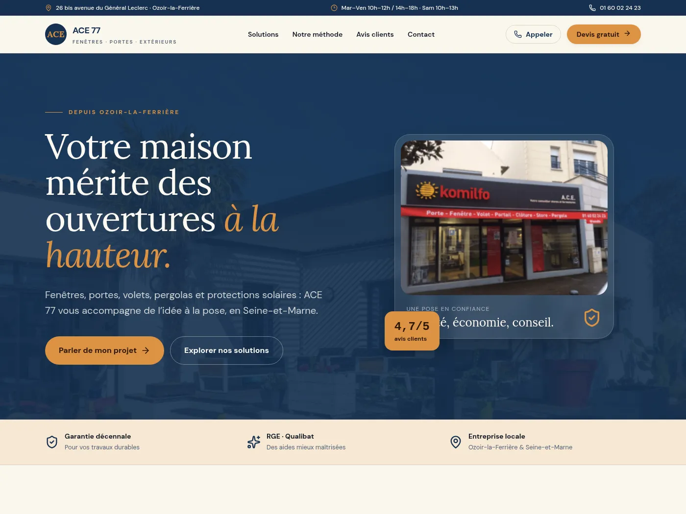AceFenêtres Modern Web