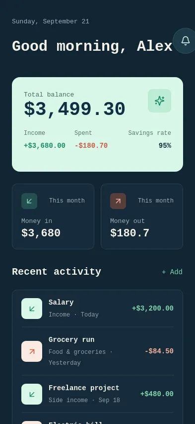 CashPilot Finance App