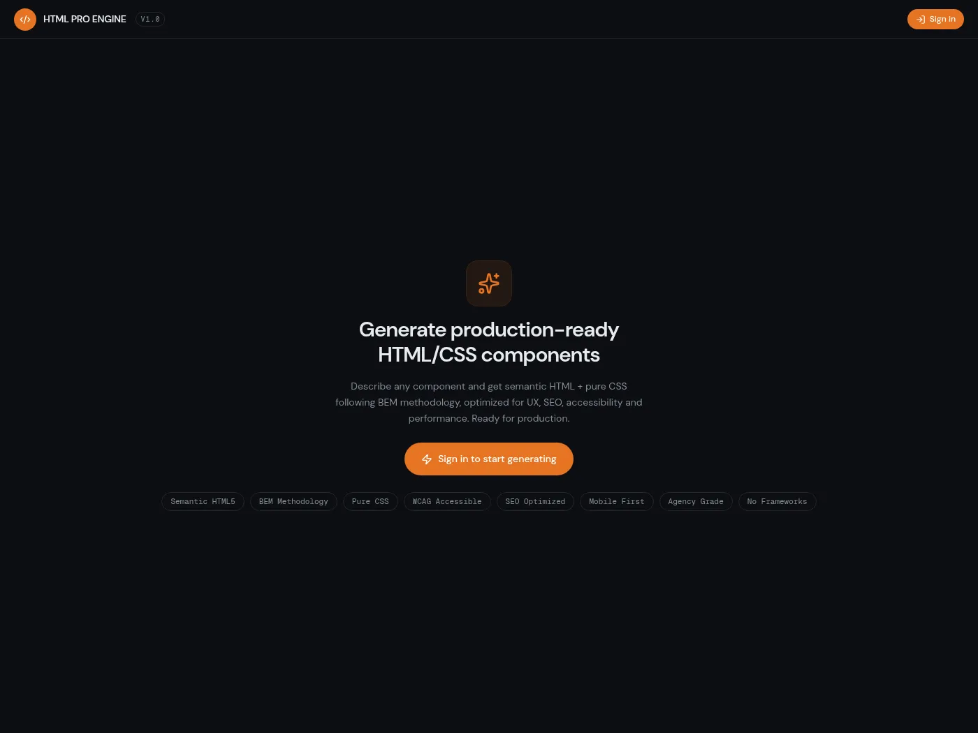 HTML PRO ENGINE