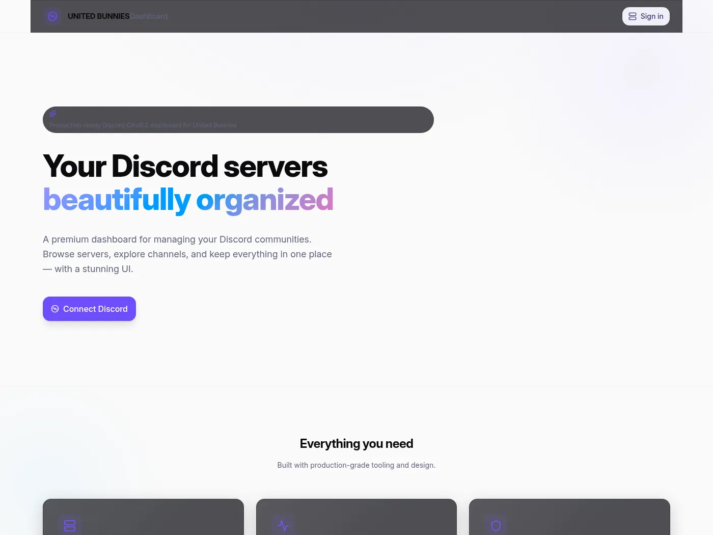Discord Dashboard Starter
