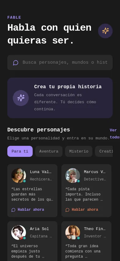 Fictional Chat AI