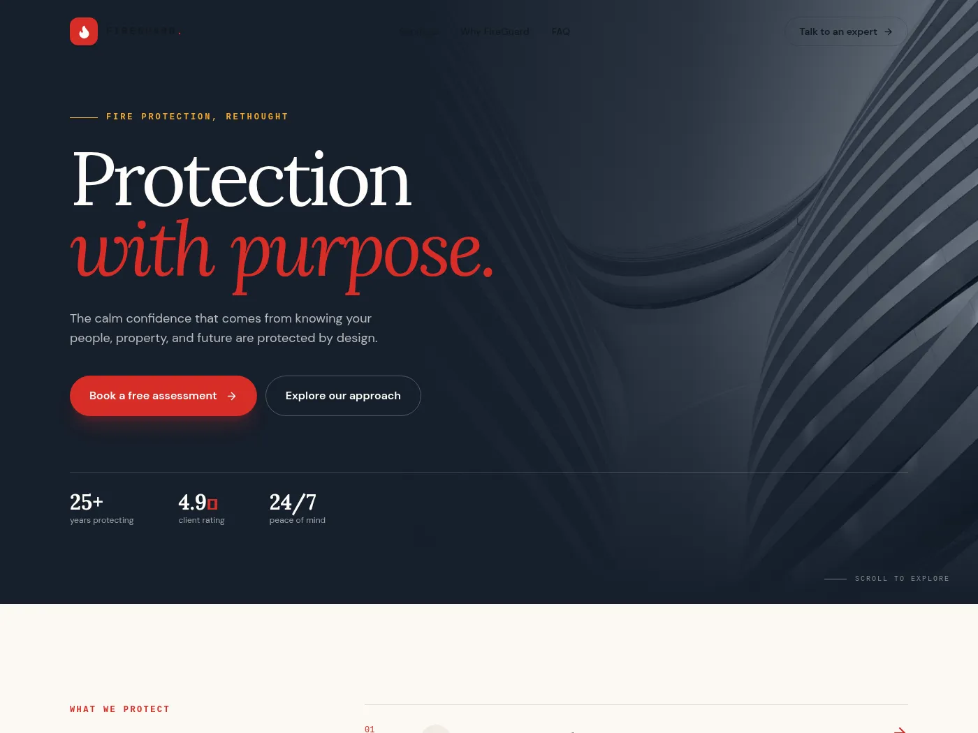 FireGuard Landing Page
