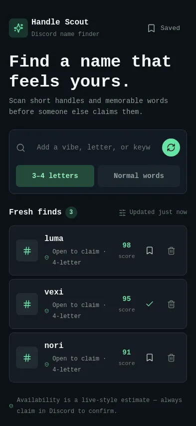 Discord Name Finder
