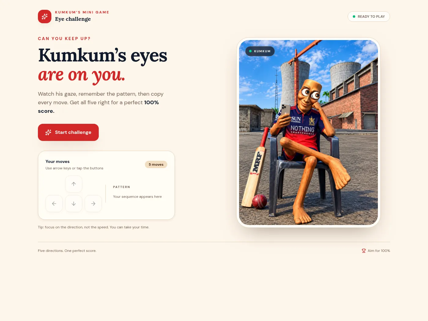 Kumkum Eye Motion Challenge