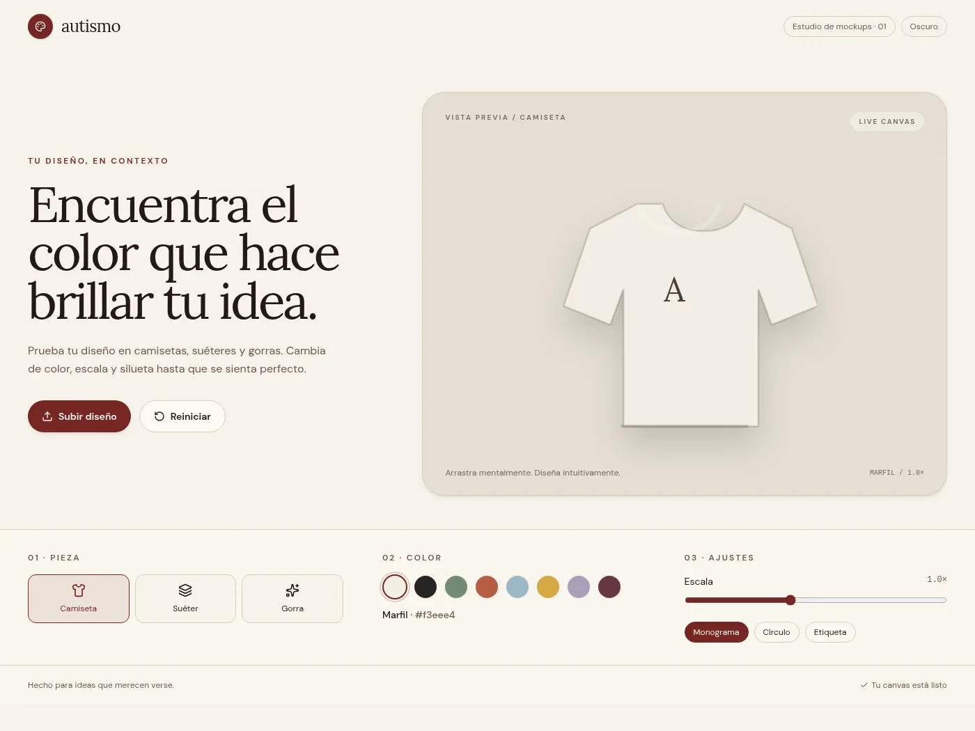 Autismo Mockup Designer
