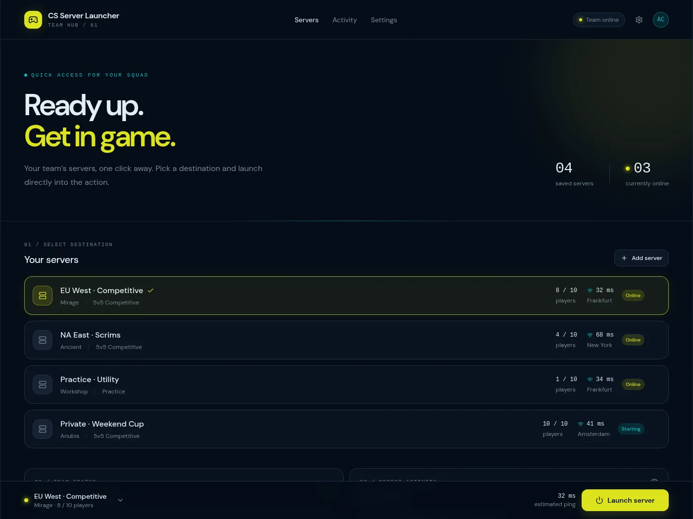 CS Server Launcher