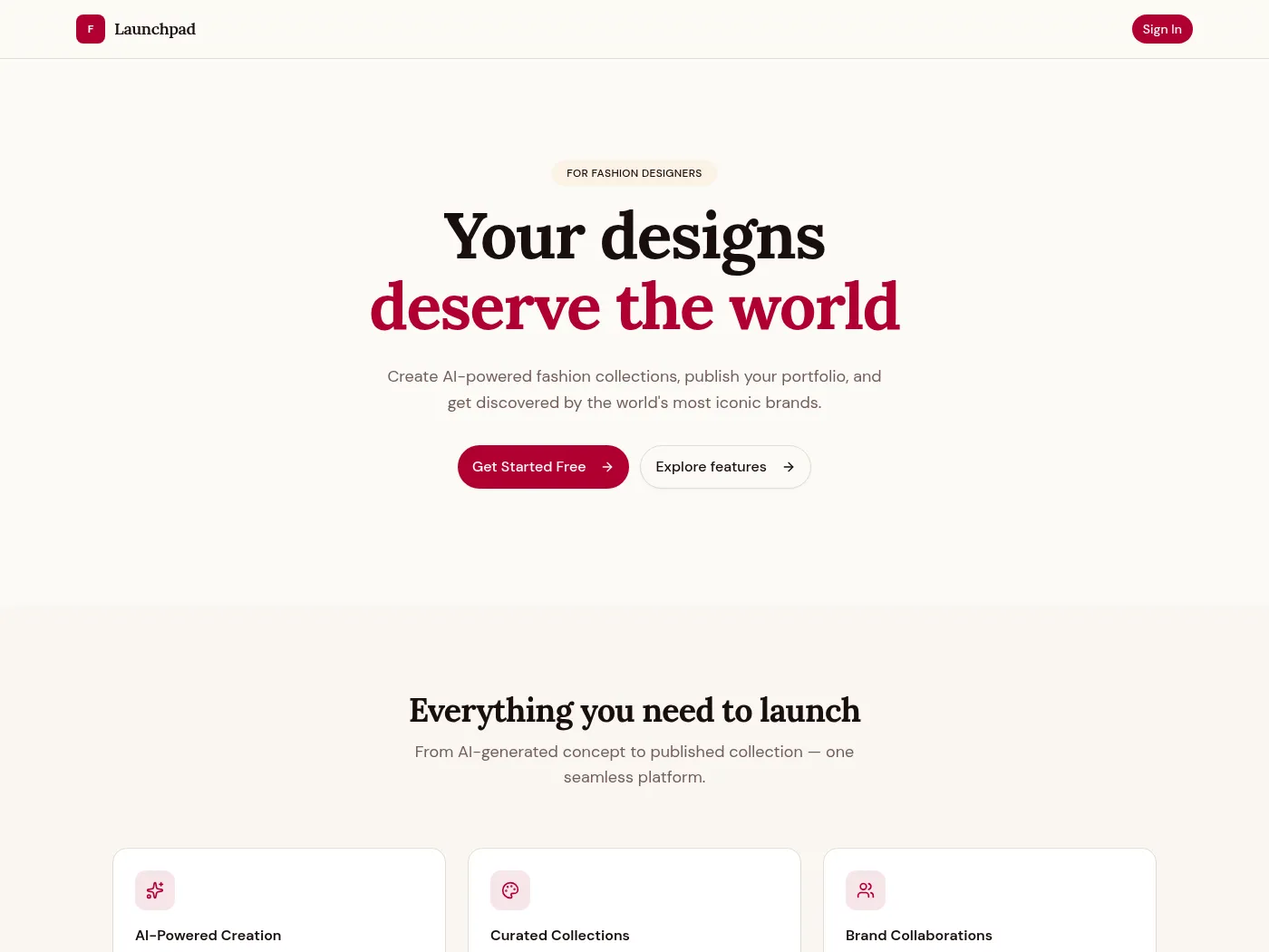 Fashion Designer Launchpad