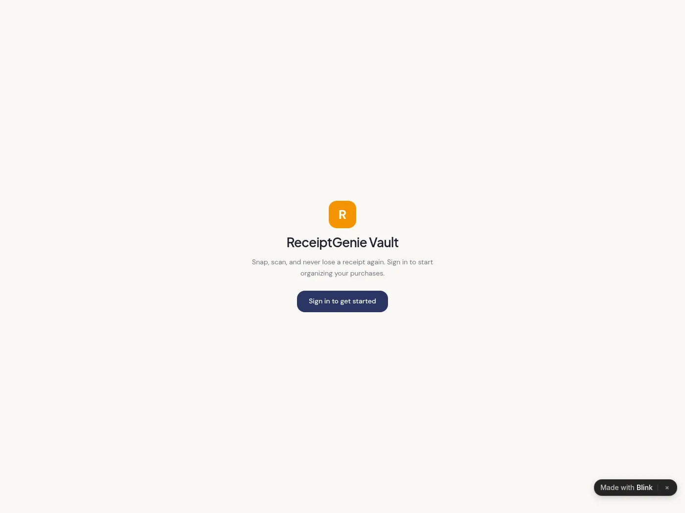 ReceiptGenie Vault