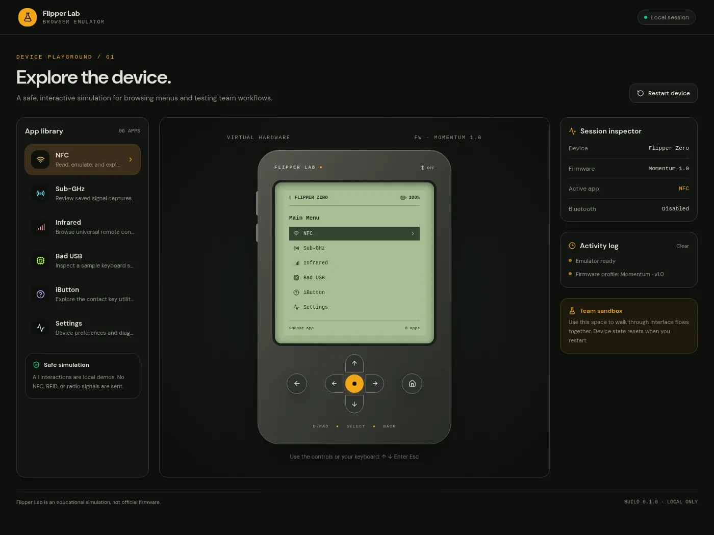 Flipper Zero Web Emulator