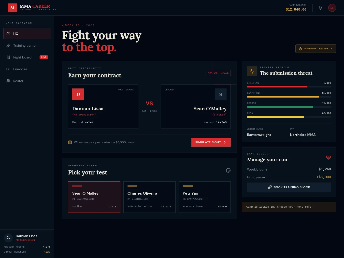 MMA Career Tycoon