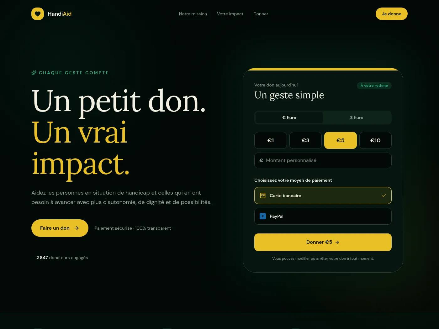 HandiAid Donation Site