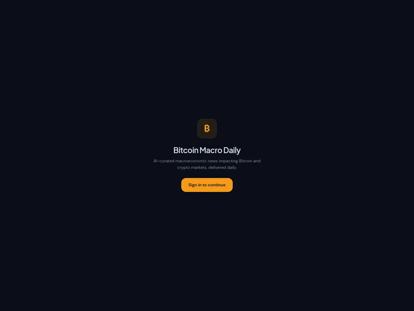 Bitcoin Macro Daily
