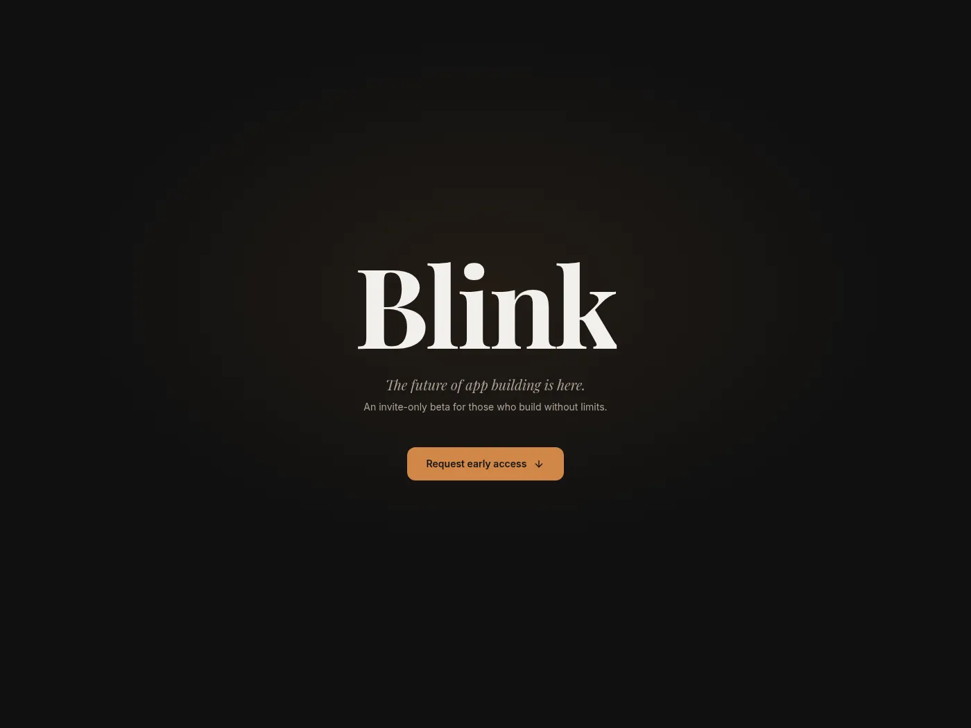 Blink Beta Landing