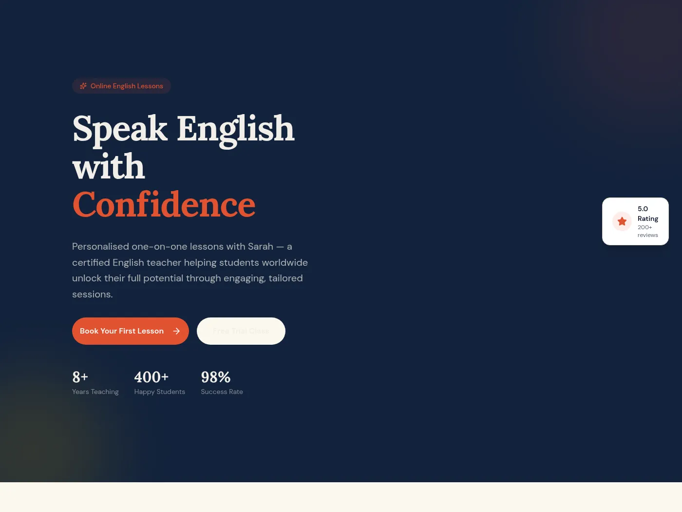 English Lessons Poster