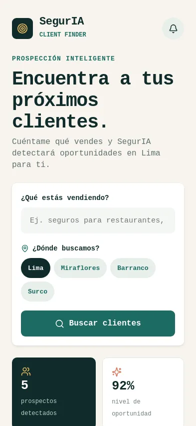SegurIA Client Finder