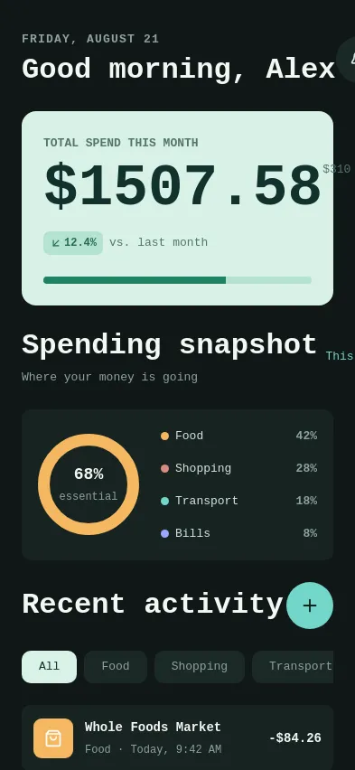 SpendEase Mobile Tracker