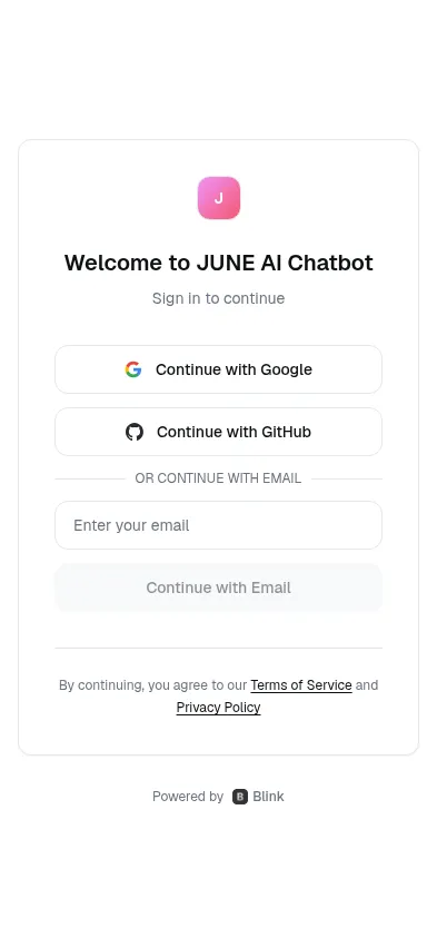 JUNE AI Chatbot