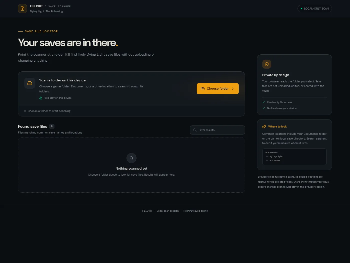 Dying Light Save Finder