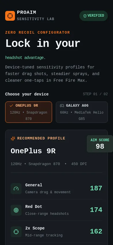 ProAim Sensitivity Finder