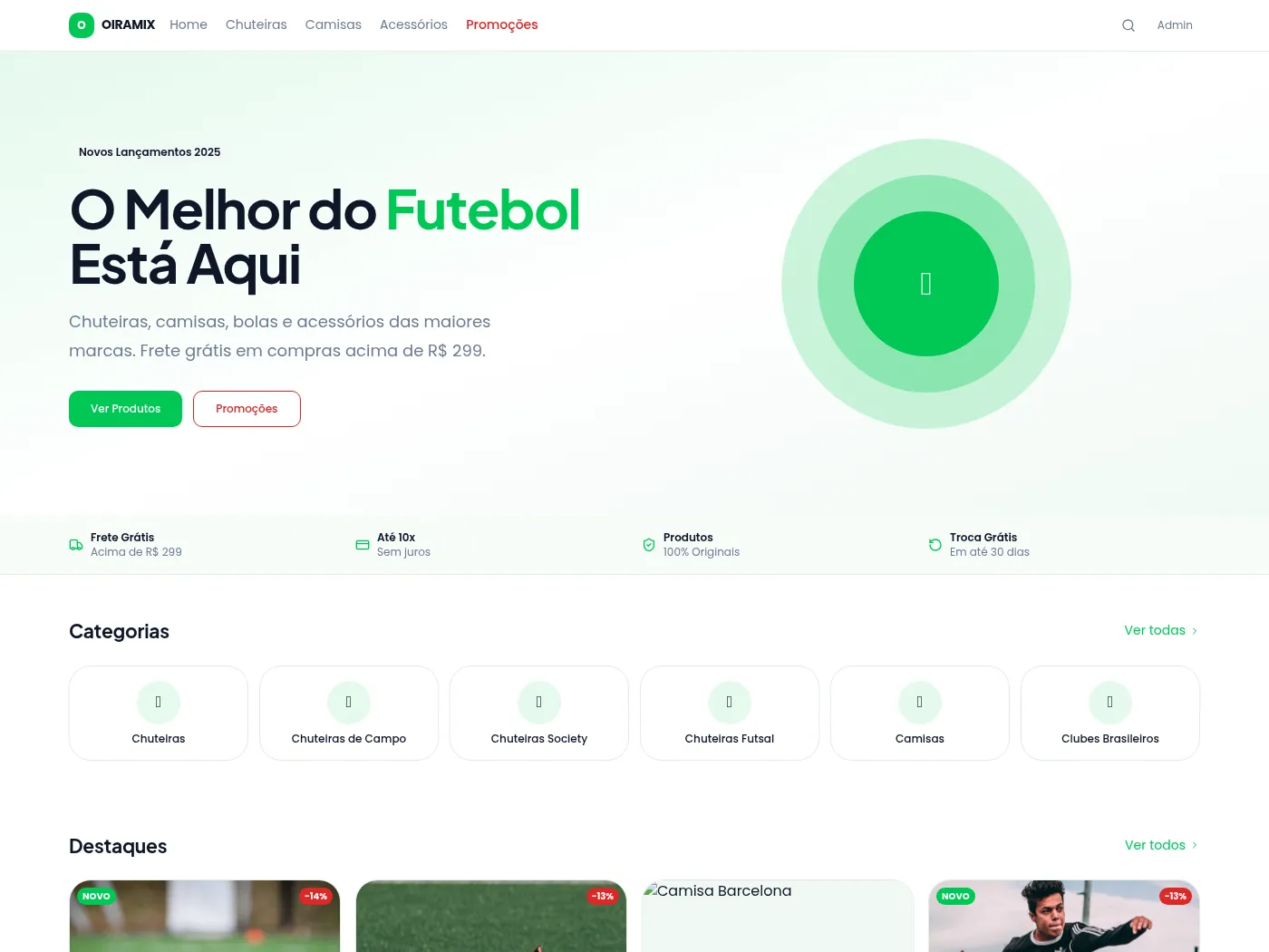 Oiramix Sports E-commerce