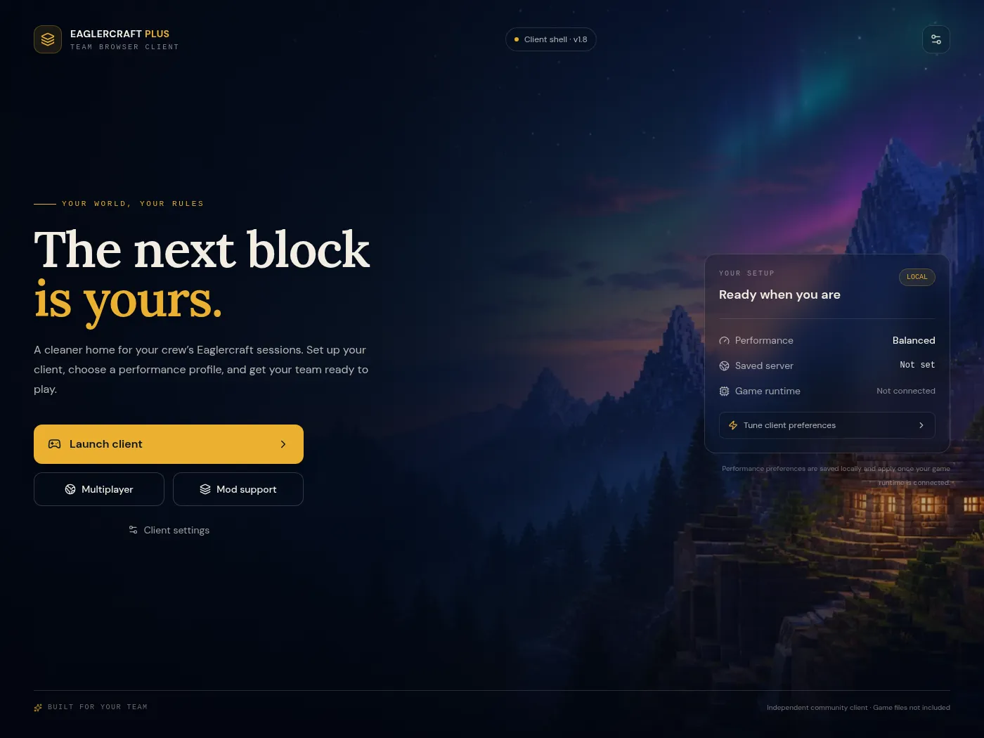 Eaglercraft Plus Web Client