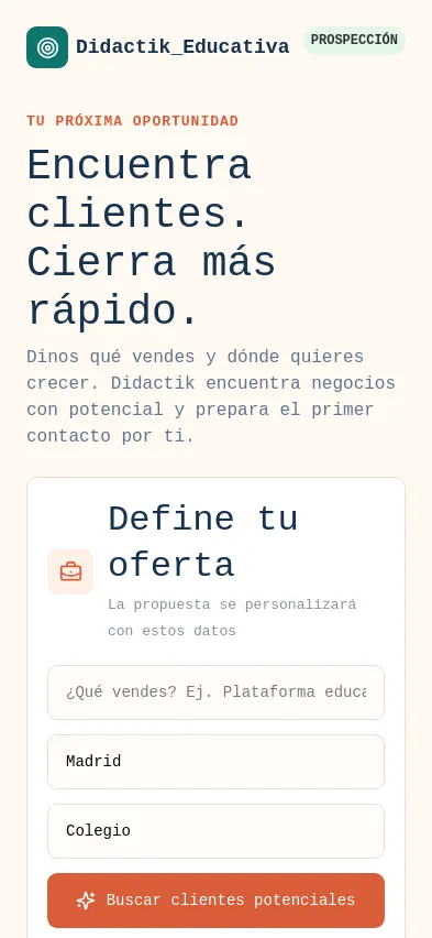 Didactik Educativa Client Finder