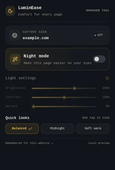 LuminEase Extension