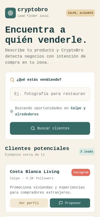 CryptoBro Lead Finder