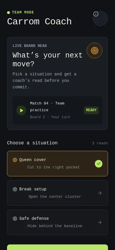 Carrom AI Coach