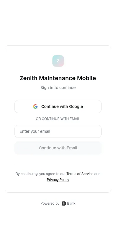 Zenith Maintenance Mobile