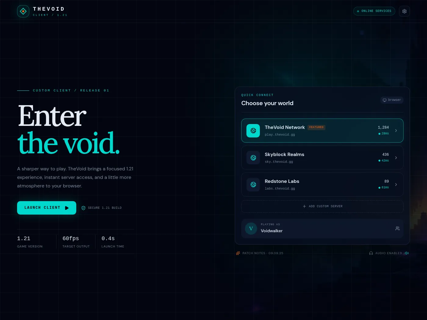 TheVoid EaglerCraft Client