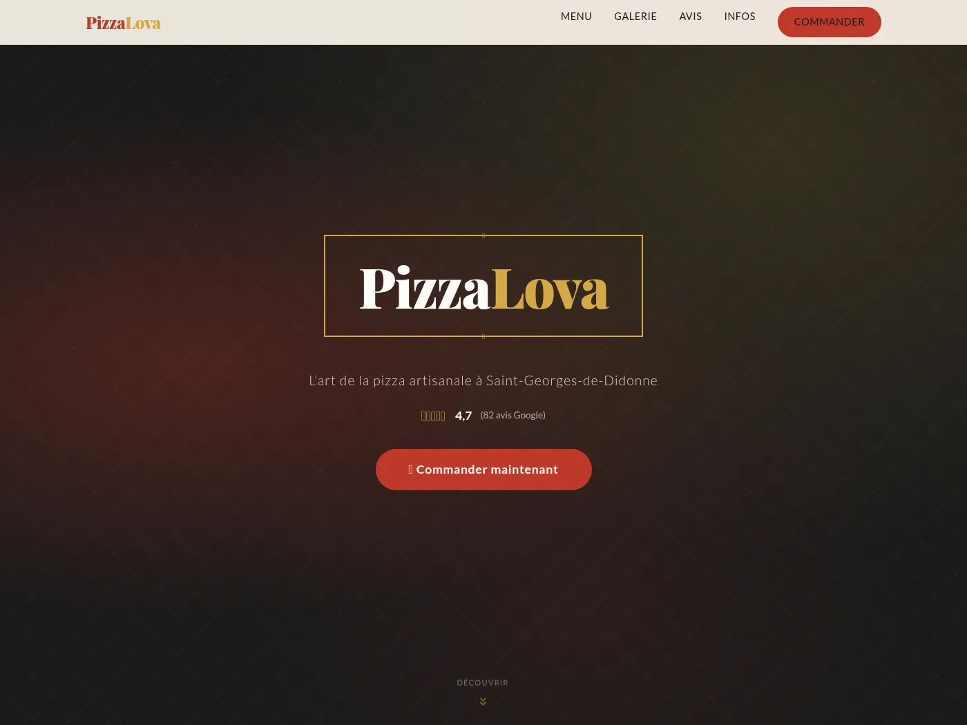 Pizza Lova Site