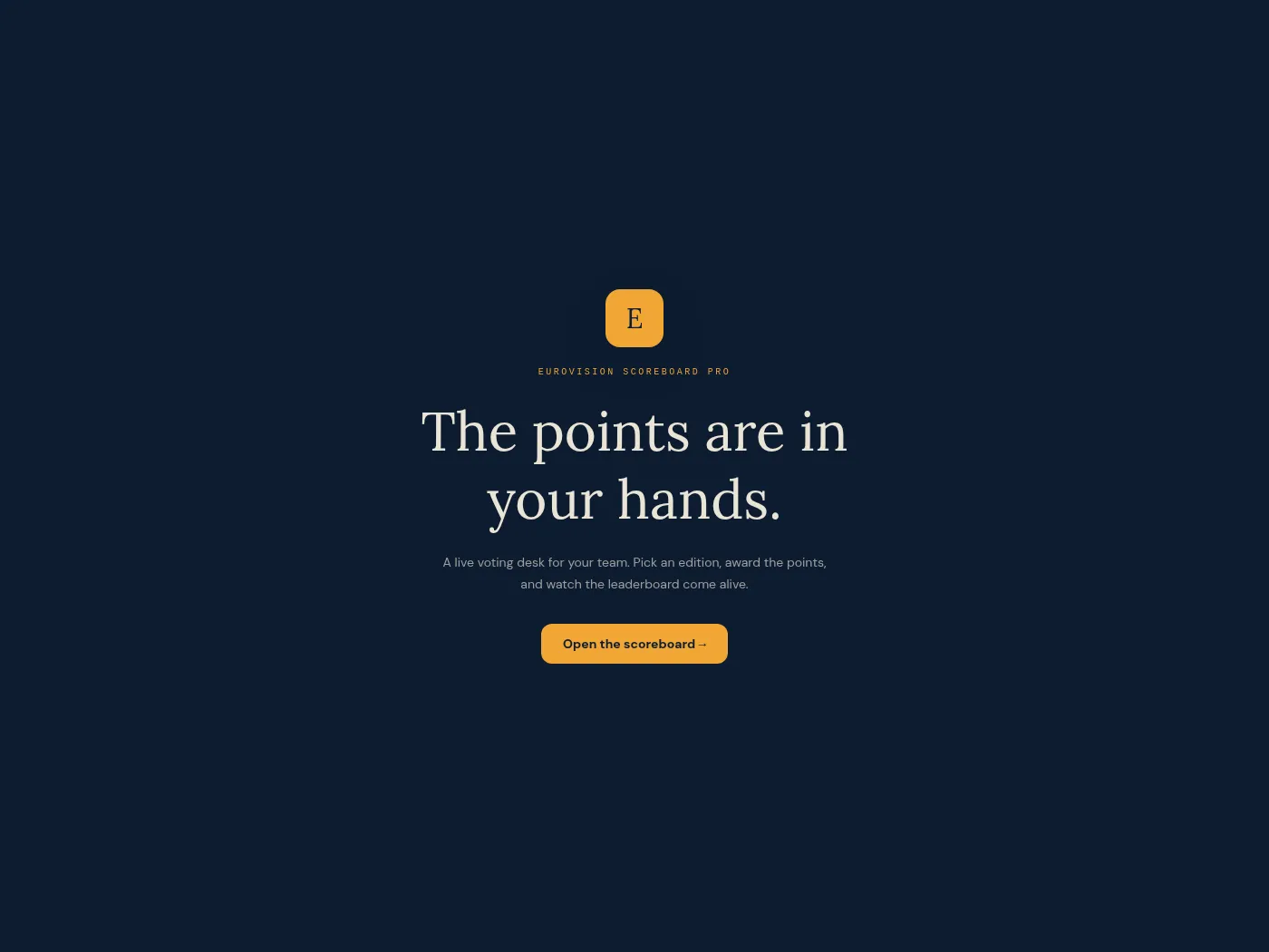 Eurovision Scoreboard Pro