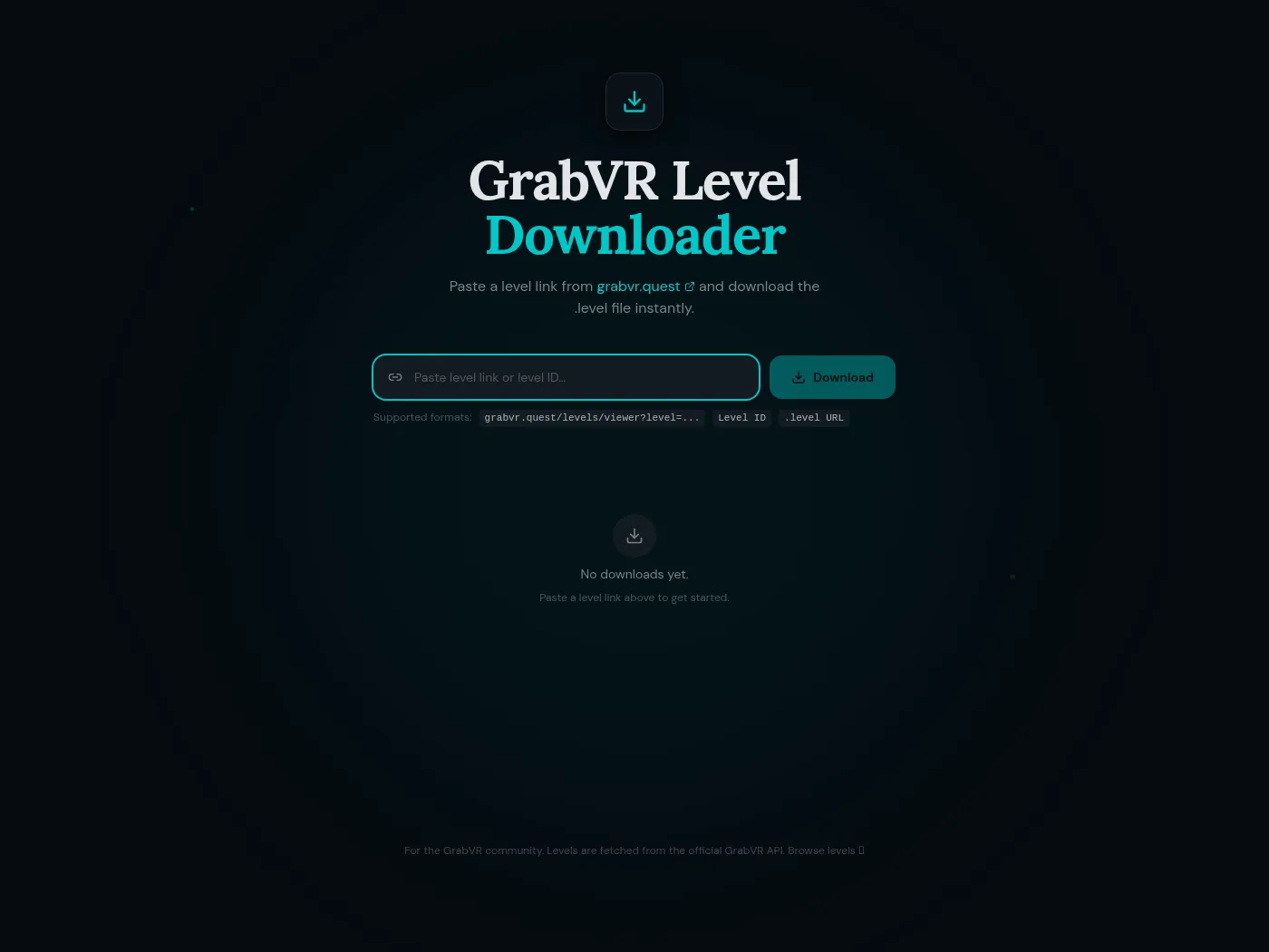 GrabVR Level Downloader