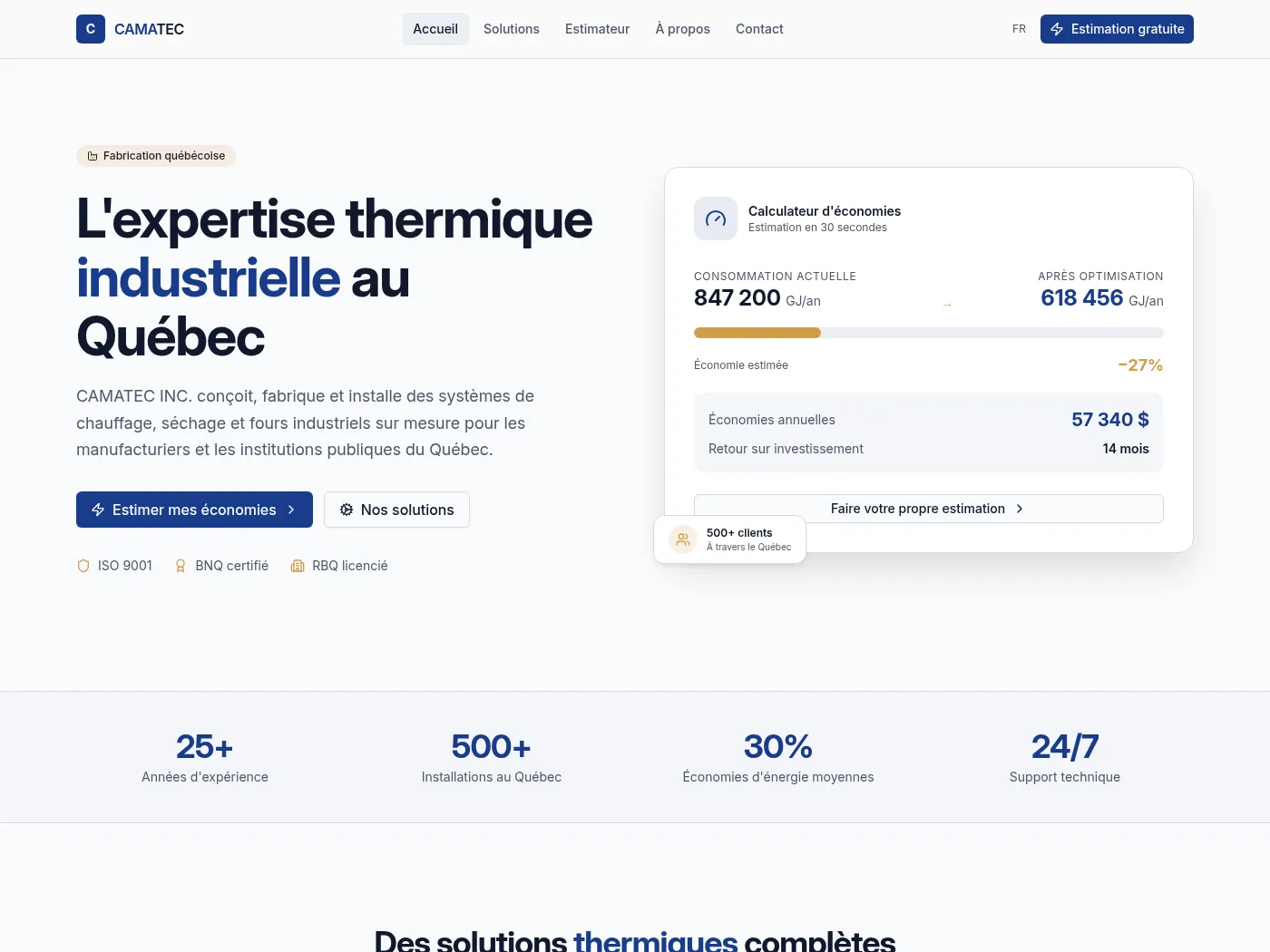 CAMATEC B2B Industrial Web