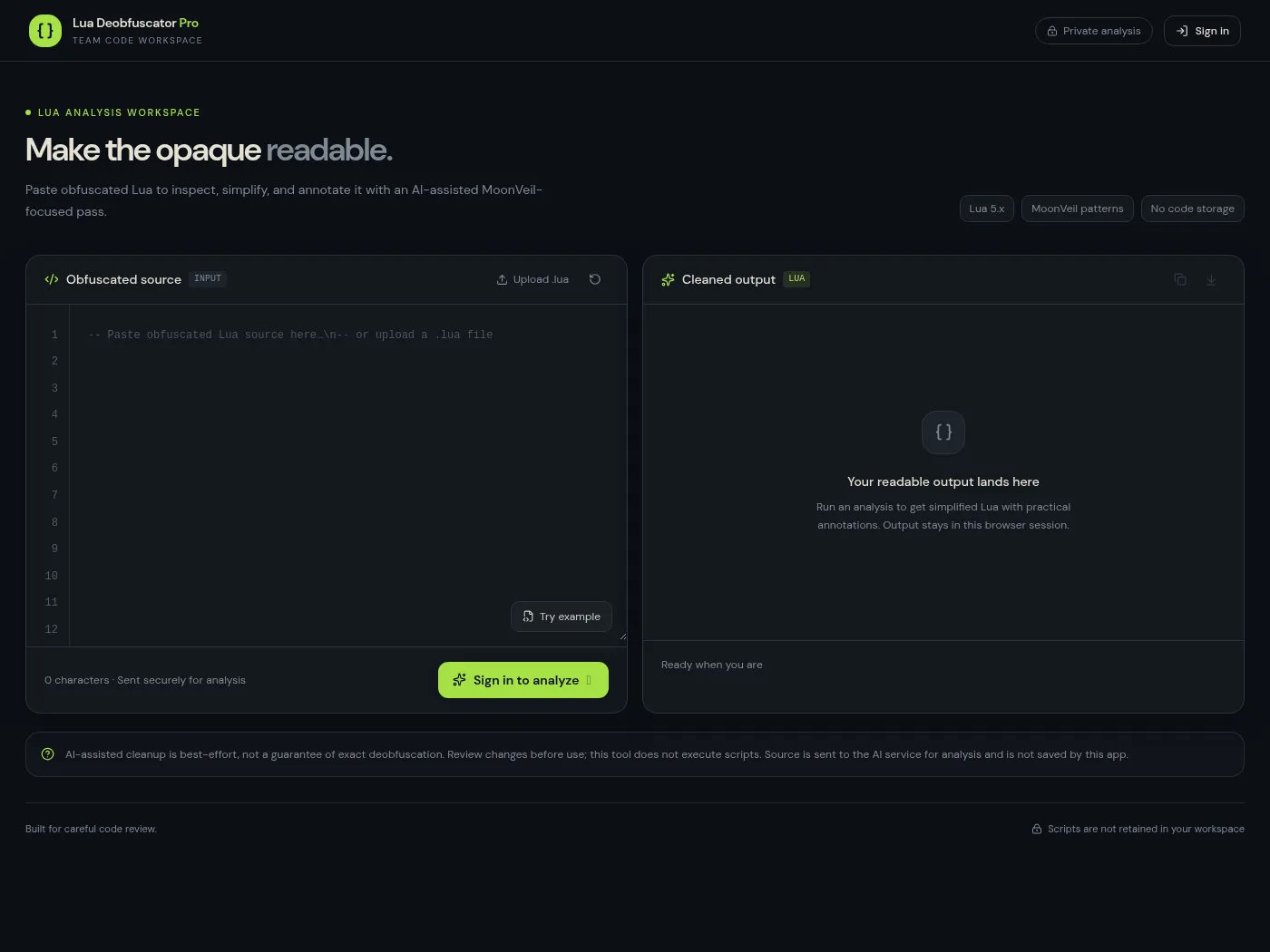 Lua Deobfuscator Pro
