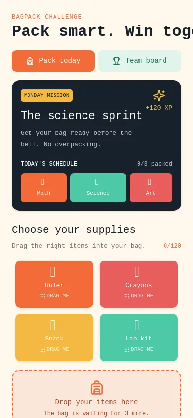 BagPack Challenge