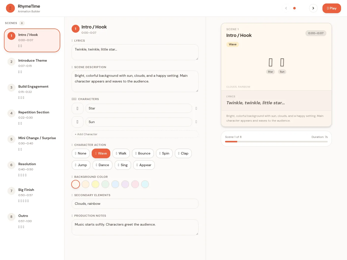 RhymeTime Animation Builder