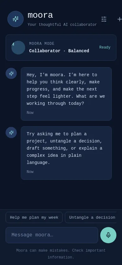 Moora AI Companion