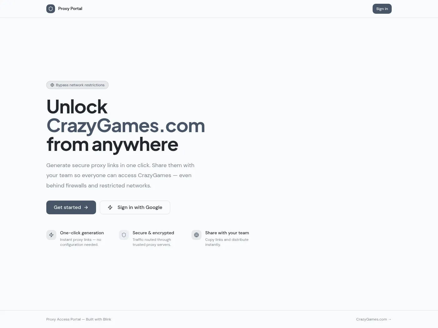 Proxy Access Portal