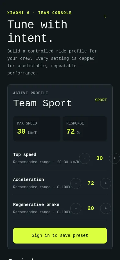Xiaomi Scooter Tuner